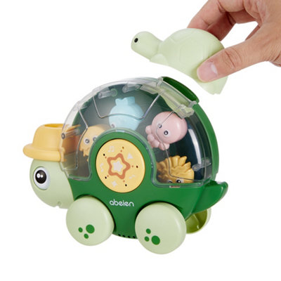 Green Turtle Tub Toy with Suction Cup Bath Toys for Toddlers Sound Gift ...
