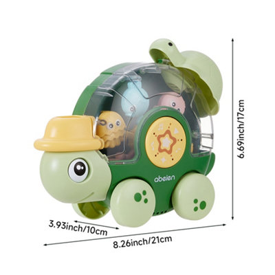 Green Turtle Tub Toy with Suction Cup Bath Toys for Toddlers Sound Gift ...