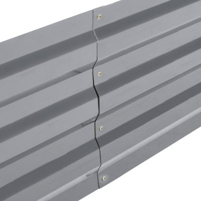 Green U-shaped Five-grid Metal Raised Bed Galvanized Raised Planter Box ...