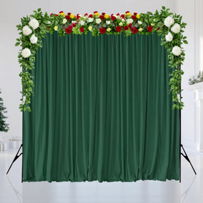 Green Velvet Backdrop Curtain Wrinkle-Free Polyester Fabric Background ...