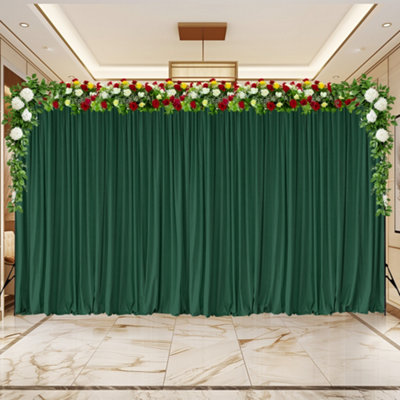 Green Velvet Backdrop Curtain Wrinkle-Free Polyester Fabric Background ...