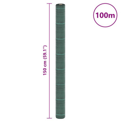 Green Weed Membrane 1.5x100 m PP Weed Control Fabric