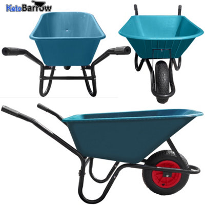 Green Wheelbarrow Plastic Wheelbarrow Professional Garden Barrow 110 ...