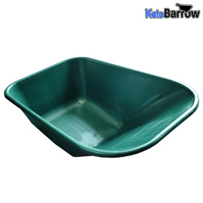 Green Wheelbarrow Tray Body - 110L Plastic Pan