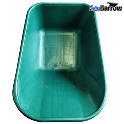 Green Wheelbarrow Tray Body - 110L Plastic Pan