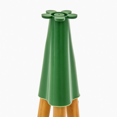 Green Wigwam Cane Grips Pack of 12 Pyramid Plant Support Toppers for ...