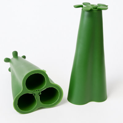 Green Wigwam Cane Grips Pack of 12 Pyramid Plant Support Toppers for ...