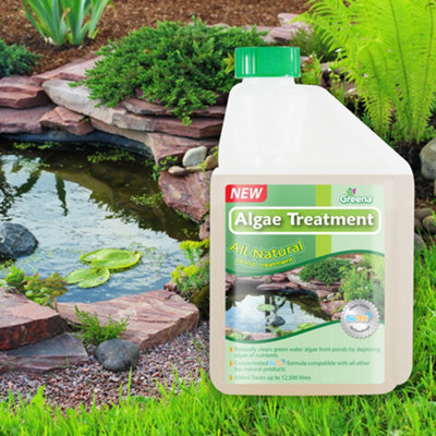 Greena All-Natural Pond Algae Treatment 500ml - Pack of 2 - Treat up to 25,000 Litres | DIY at B&Q