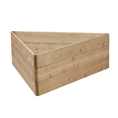 Greena Triangular Raised Bed 45 cm High, 120cm each side