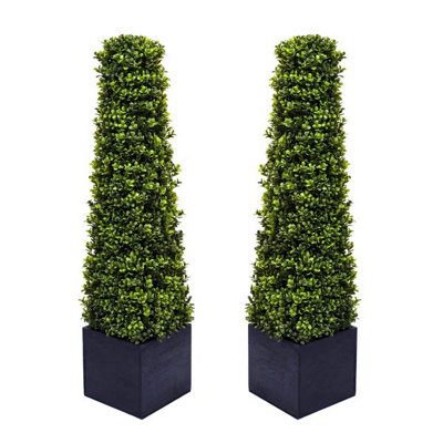 GreenBrokers 2 x Premium Quality Artificial Boxwood Metal Framed ...