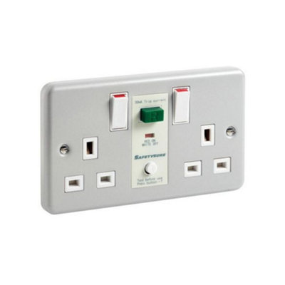 Greenbrook RCD Metal Switched Socket for Enhanced Safety and Control