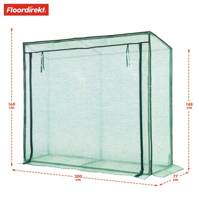 Greenhouse Botanika UV Weather Resistant PE Cover Steel Frame Roll Up ...