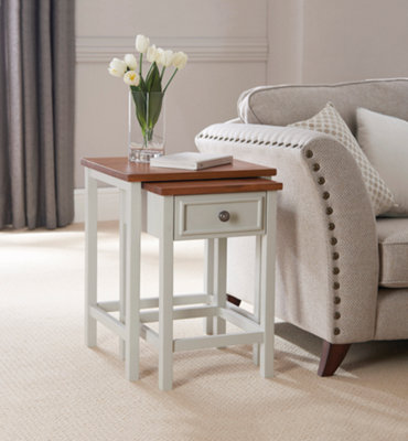 Greenhurst 2 Acacia Nesting Tables with Drawer