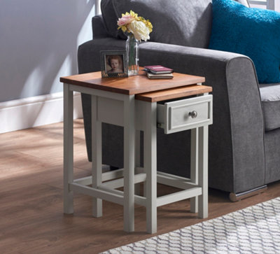 Greenhurst 2 Acacia Nesting Tables with Drawer
