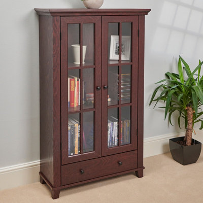 Greenhurst Display Cabinet, Media Storage with Shelving and Drawer ...