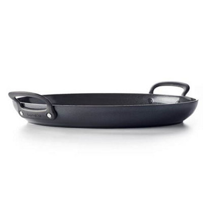GreenPan Craft Oval Fish Pan Black | DIY at B&Q