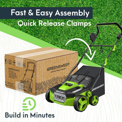 GREENSWEEP ELECTRIC ARTIFICIAL FAKE GRASS LAWN SWEEPER 1800W VACUUM 45L ...