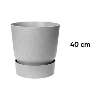 Greenville Round Flower Plant Pot 100% Recycled Matte Plastic Planter ...