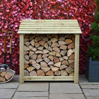 Greetham 100% Natural Versatile Kindling Timber Firewood Storage Log ...
