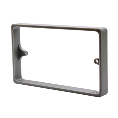 Grey 15mm 2-Gang Socket Spacer