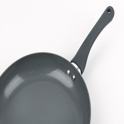 Grey 8 Piece Ribbed Cookware Set Non Stick Induction Pans Saucepans ...