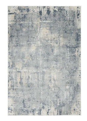 Grey Beige Rug, 10mm Thick Abstract Rug, Luxurious Modern Stain ...
