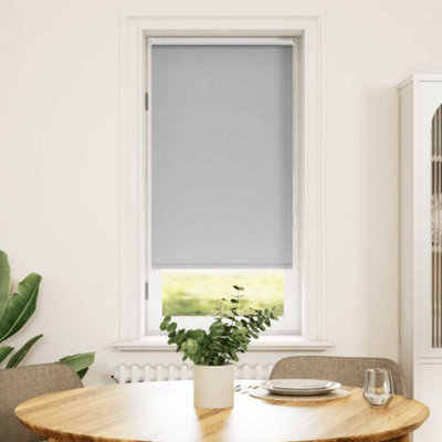Grey Blackout Roller Blind 60 x 120 cm - Complete Light Blocking Window ...