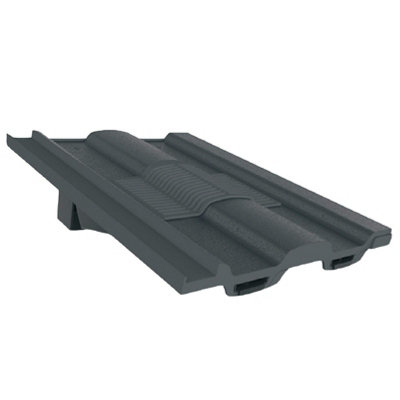 Grey Castellated Roof Tile Vent & Adapter, Marley Ludlow Redland Sandtoft