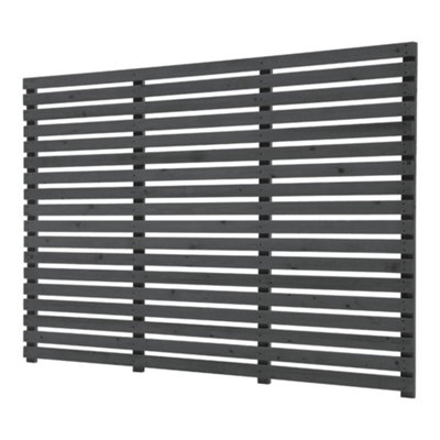 Grey Coated Garden Wood Fence Privacy Fence 180cm W x 90cm H