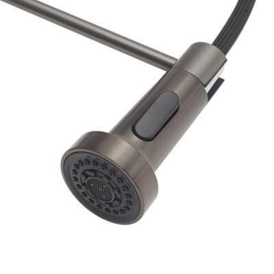 GREY COMMERCIAL SWIVEL PULL OUT KITCHEN TAP MIXER TAP FAUCET