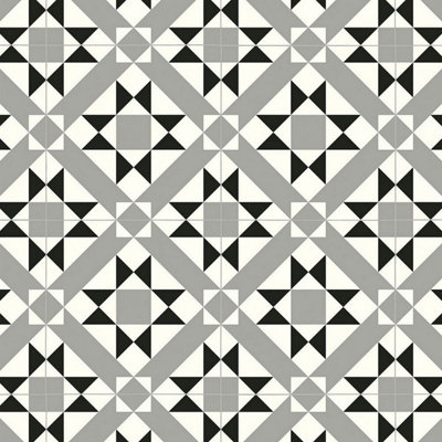 Grey Designer Effect Anti-Slip Vinyl Flooring for Home, Shops ...