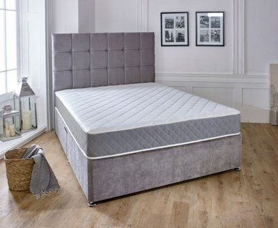 Grey Diamond Spring 18cm Deep Value Mattress - 2ft6 Small Single (75cm ...