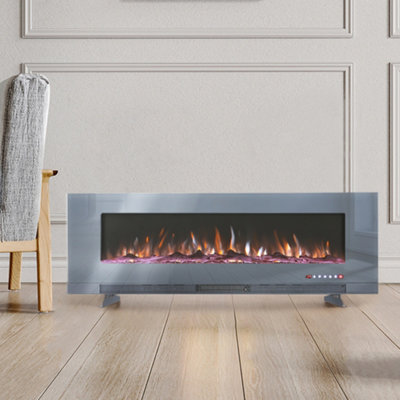 grey wall mounted fire