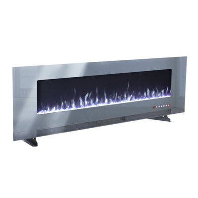 grey wall mounted fire