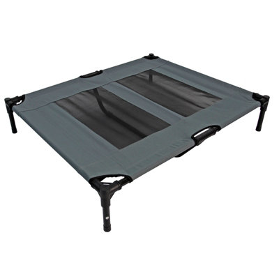 Grey Elevated Mesh Pet Bed Large