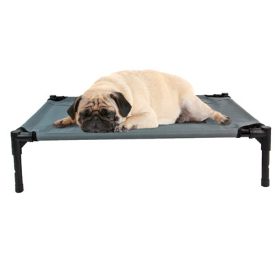 Grey Elevated Mesh Pet Bed Medium