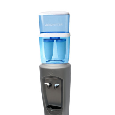 Grey Floor-standing Water Cooler Base with ZeroWater 80 Cup / 23L Bottle