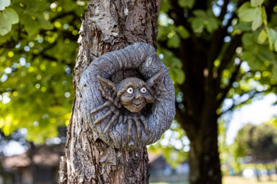 Grey Goblin Head Tree Peeker Ornament