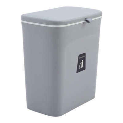 Grey Hanging Home Kitchen Rubbish Dustbin Recycling Bin Rubbish Trash ...