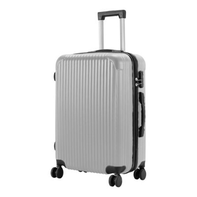 Grey Hardshell Spinner Wheel Luggage Travel Suitcase 28"