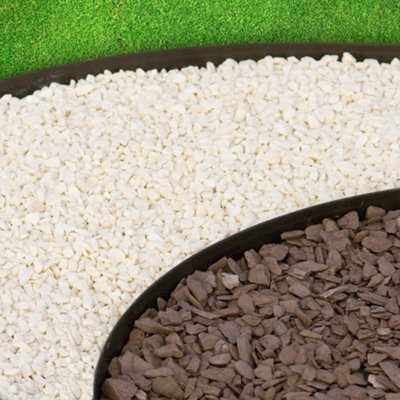 Grey Lawn Edging Border - 10 m / 33 ft Long Flexible Plastic Garden ...