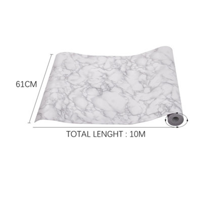 Grey Marble Peel and Stick Waterproof Self Adhesive Wallpaper Roll ...