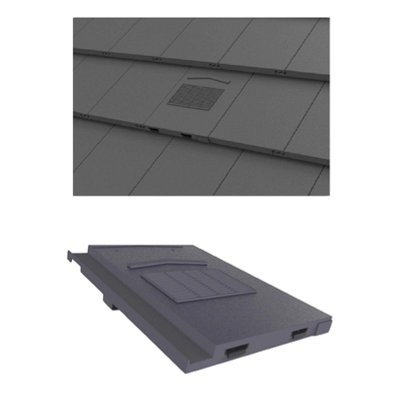 Grey Marley Modern / Mini Stonewold Profile Roof Vent Tile & Pipe Adaptor