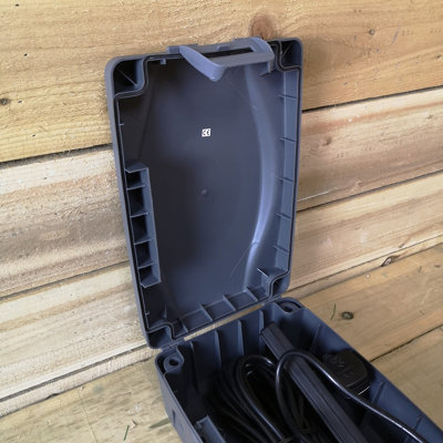 Grey Masterplug Outdoor Weatherproof Plug Dri Box with 4 Socket 10m ...