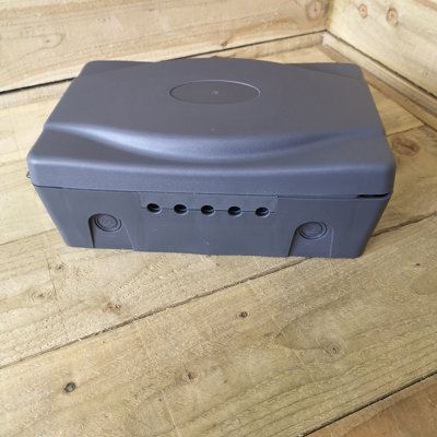 Grey Masterplug Outdoor Weatherproof Plug Dri Box with 4 Socket 10m ...