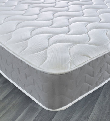 Grey Memory Foam Hybrid Sprung Mattress 3ft Single 90cm x 190cm