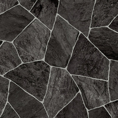 Grey Modern Stone Effect Anti-Slip Vinyl Flooring for Home, Shops ...