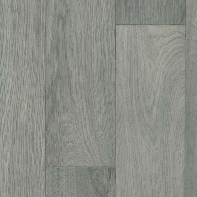 Grey Modern Wood Effect Anti-Slip Vinyl Flooring For Bathroom ...