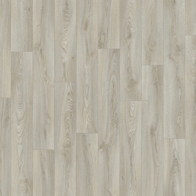 Grey Modern Wood Effect Anti-Slip Vinyl Flooring for Home, Shops ...