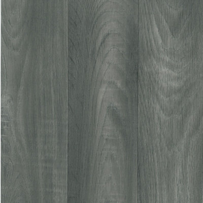 Grey Modern Wood Effect Anti-Slip Vinyl Flooring for Home, Shops ...
